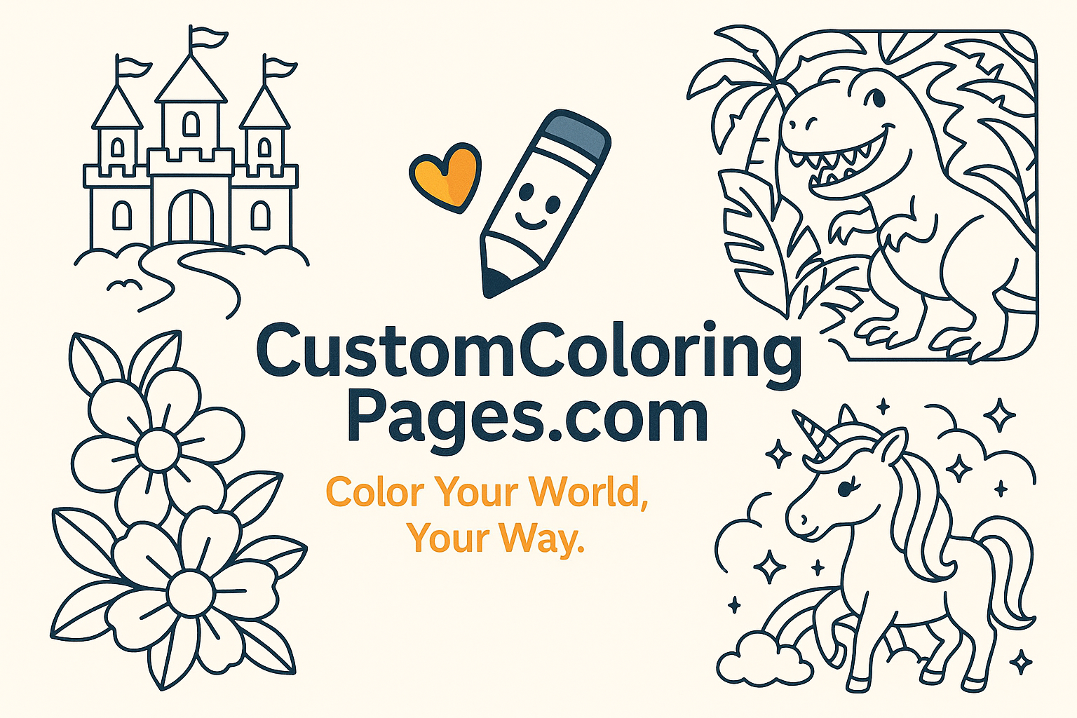CustomColoringPages.com - Color Your World, Your Way
